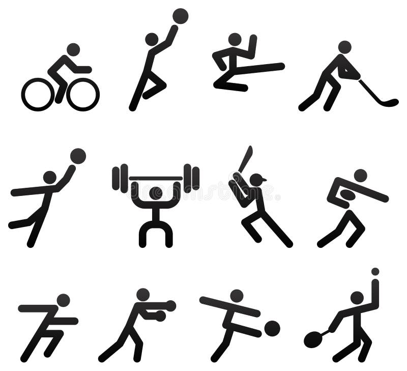 Different Kinds Of Sports Symbols Stock Vector - Illustration of ...
