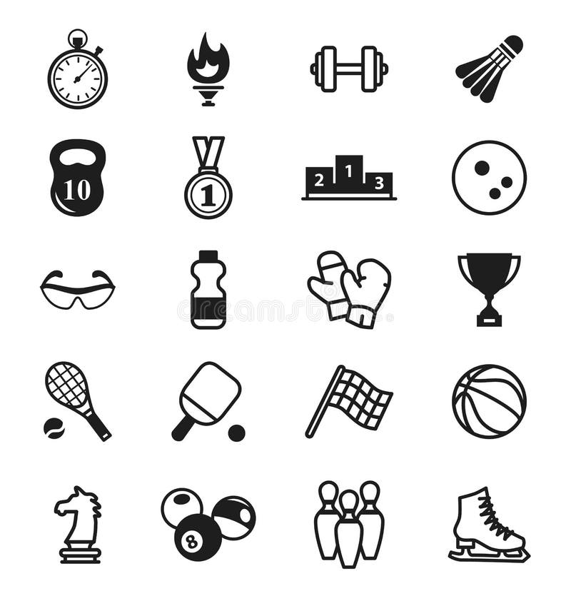 Sports Icons Items Inventory Stock Illustrations – 11 Sports Icons ...