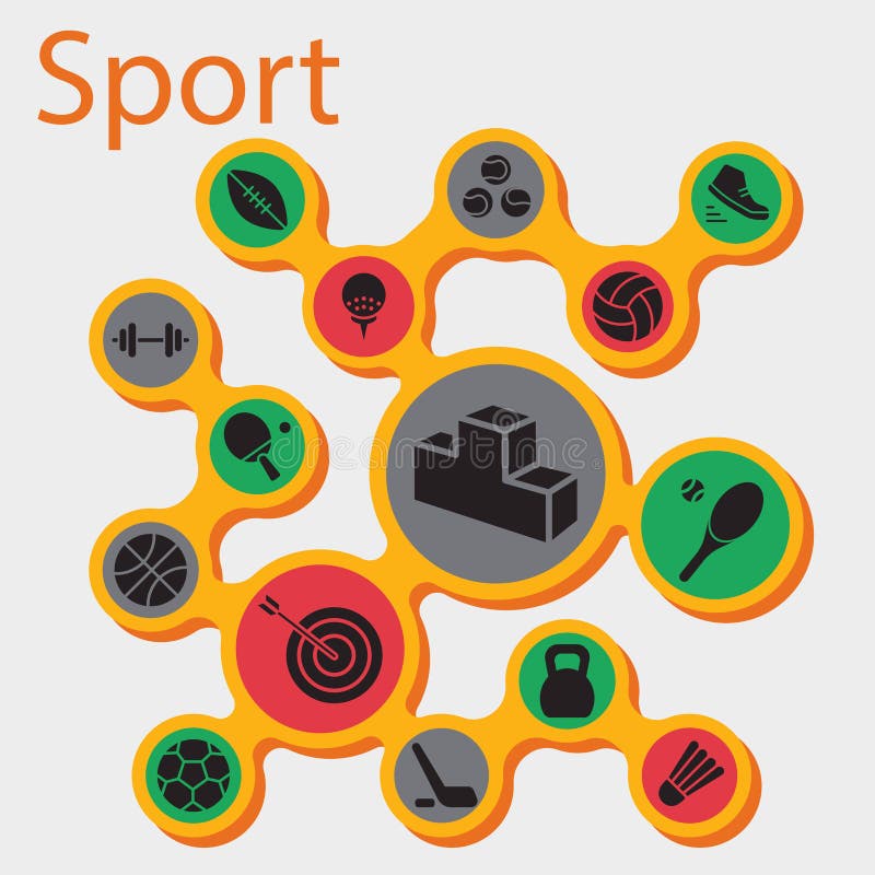 Sports Icons Minimal Design. Sports and Competitions Stock Vector ...