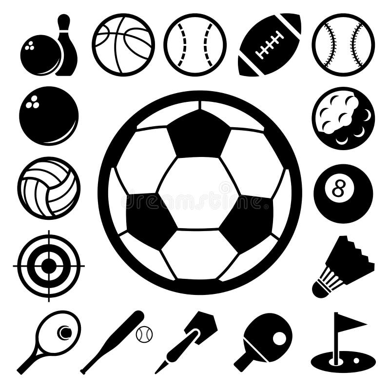 Sport icons stock vector. Illustration of advert, competition - 895802