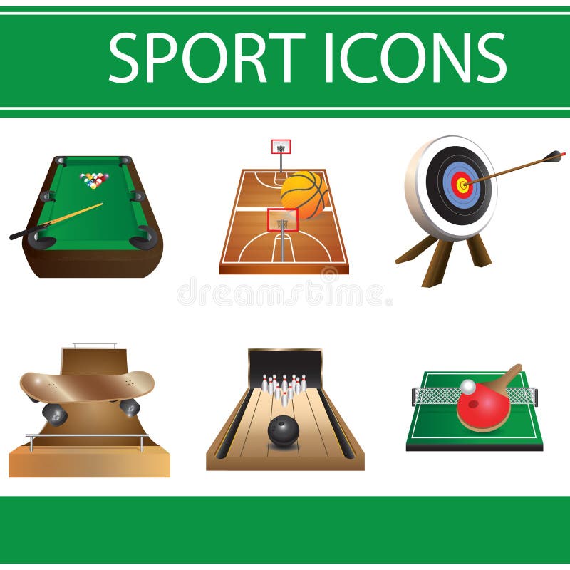 Sports Icons. Vector Illustration Decorative Design Stock Vector ...