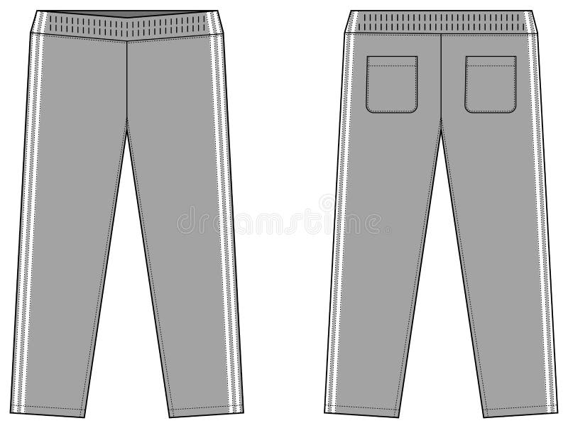 Sports Jersey Pants Vector Template Illustration / Gray and White Stock ...