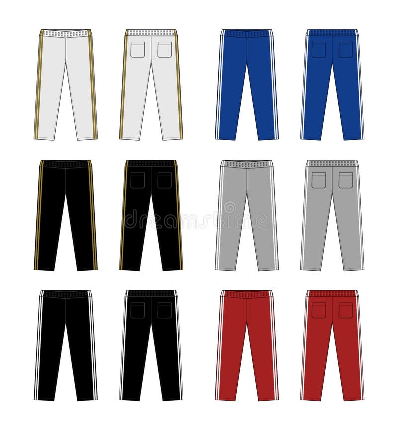 Sports Jersey Pants Vector Template Illustration Set Stock Vector ...