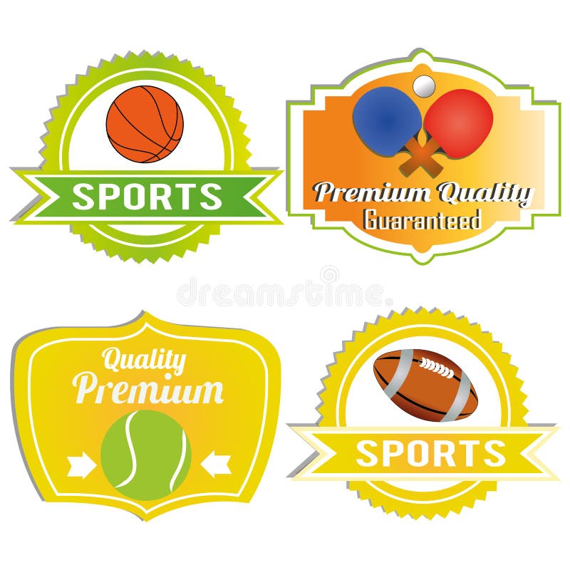 Sports labels stock vector. Illustration of sale, design - 35516849