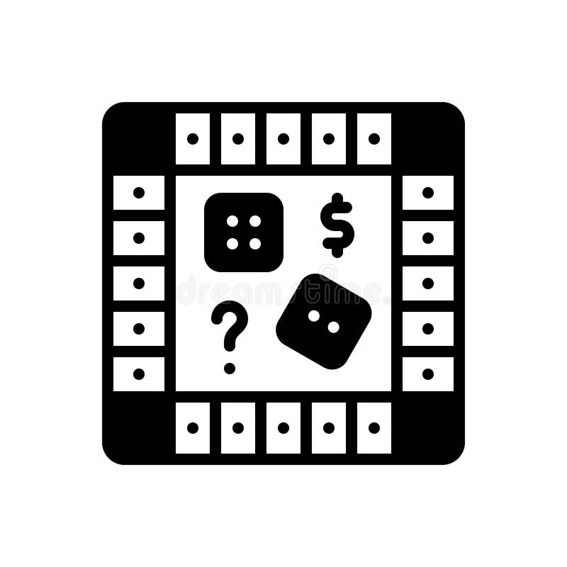 Black Solid Icon for Monopoly, Sport and Game Stock Vector ...