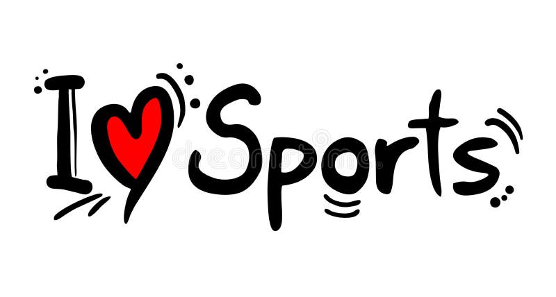 I Love Sports And The Earth In Heartform. Vector Stock Vector ...