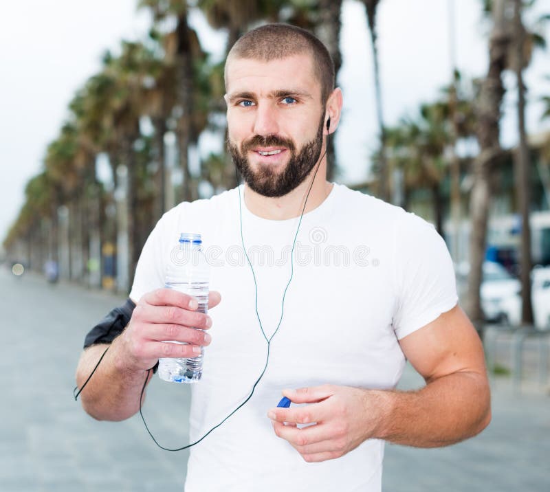 Man Made a Break in Training Stock Image - Image of work, young: 240487549