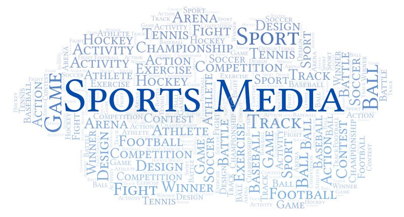 Sports Media word cloud. stock illustration. Illustration of sports ...