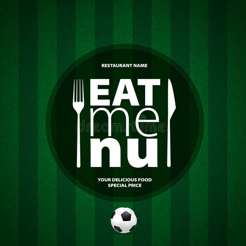 Sports Menu Card Design Template Stock Illustration - Illustration of ...