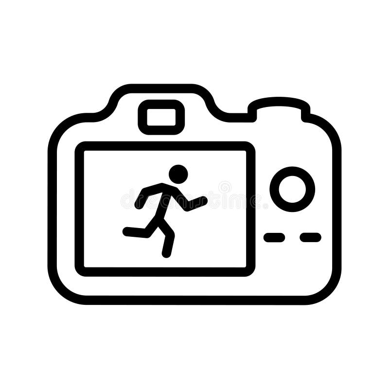 Sports mode on camera icon stock vector. Illustration of mood - 225662707