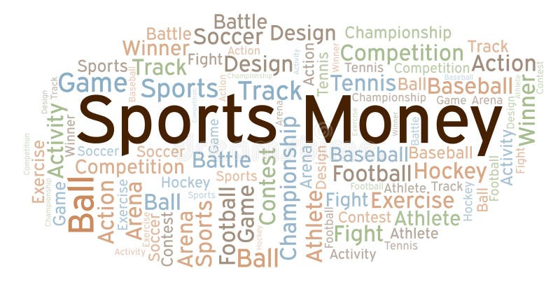 Sports Money word cloud. stock illustration. Illustration of fight ...