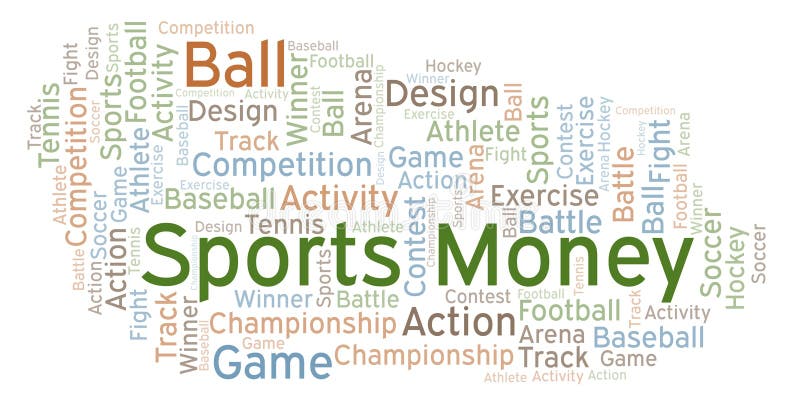 Sports Money word cloud. stock illustration. Illustration of ...