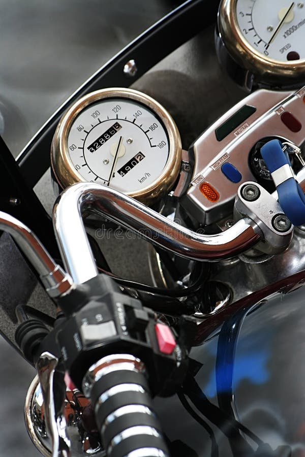 Motorcycle Handlebar Controls Stock Photo - Image of blinker, chopper ...
