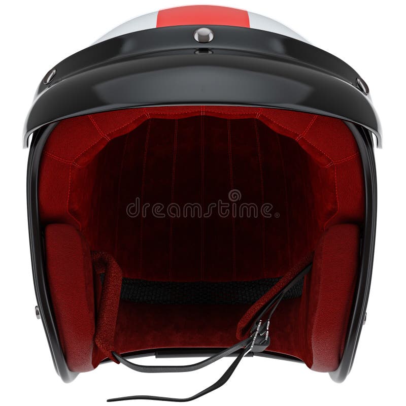 Sports Motorcycle Helmet with Visor Front View Stock Illustration ...