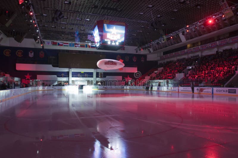 CSKA Ice Palace Arena editorial photography. Image of goalkeeper - 23136577