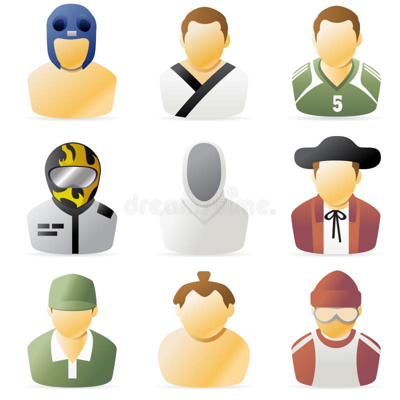 Sports People Icon 2 stock vector. Illustration of motor - 8158709