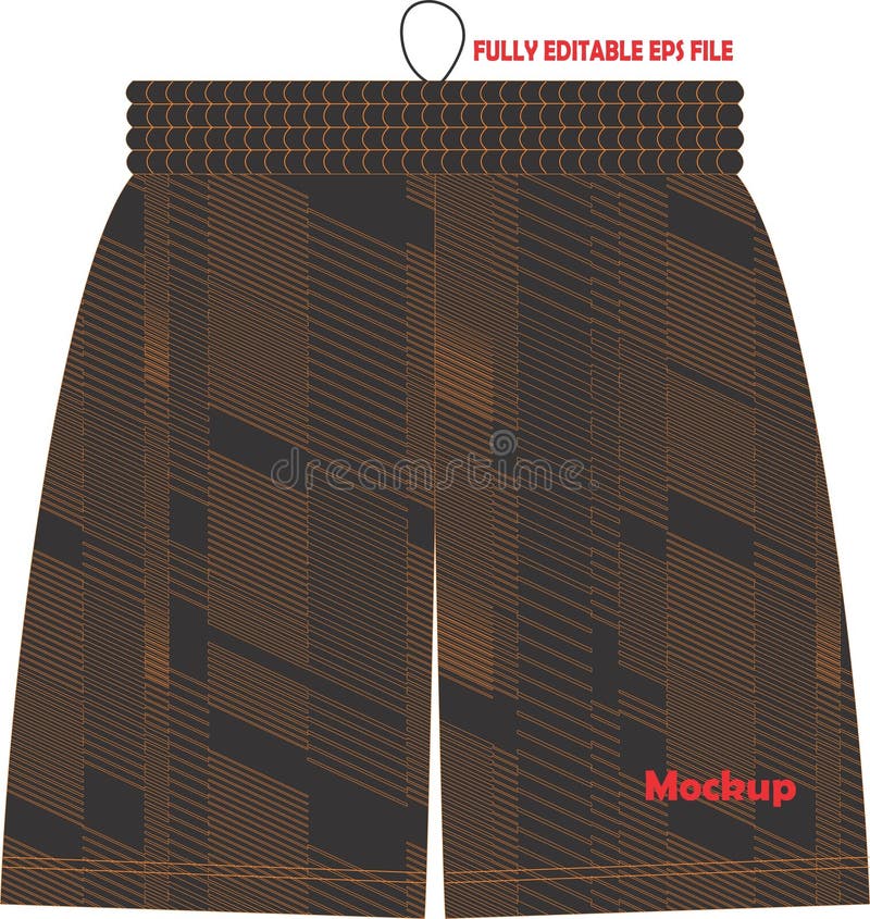 Sports Pocket Short Mock Ups Illustration Vector Stock Vector ...