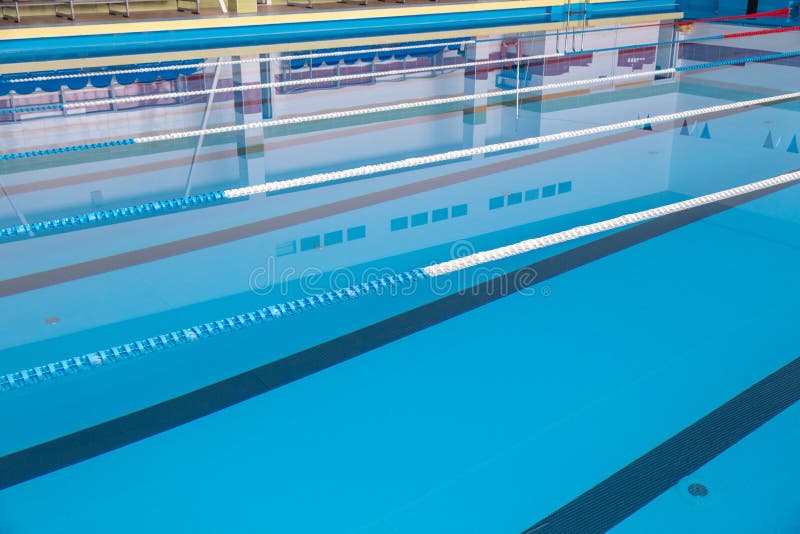 Sports Pool with Blue Water Stock Image - Image of recreation, race ...