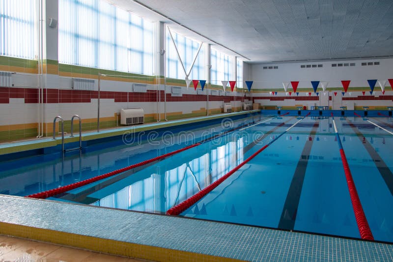 Sports Pool with Blue Water Stock Photo - Image of clean, active: 244800532