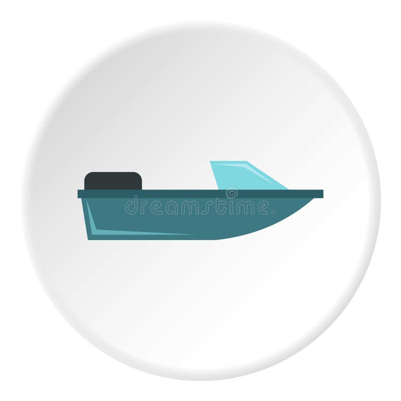 Sports Powerboat Icon, Flat Style Stock Vector - Illustration of ...