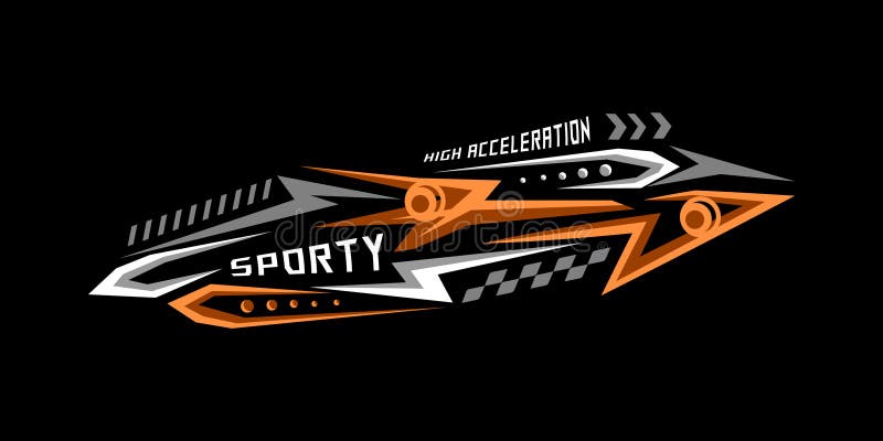 Sports Racing Abstract Sticker Vinyl Decal Template Vector Stock Vector ...