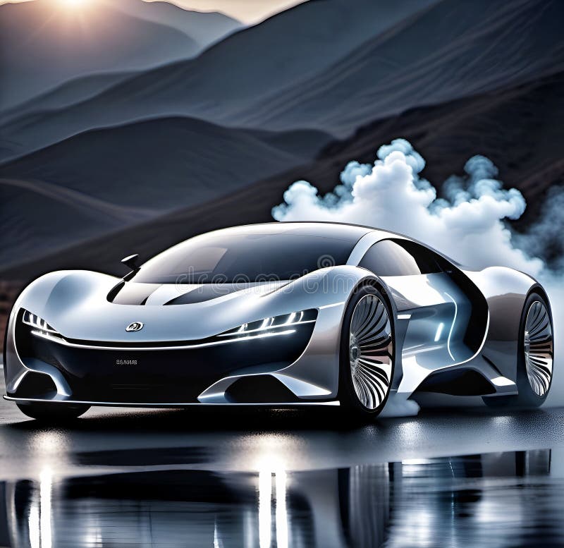 Sports Racing Car of the Future Stock Illustration - Illustration of ...