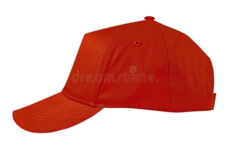 Sports red cap stock image. Image of side, material, accessory - 32576679