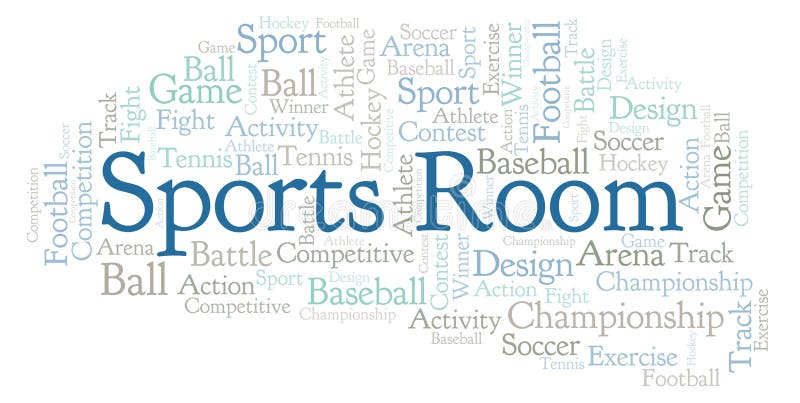 Sports Room word cloud. stock illustration. Illustration of winner ...