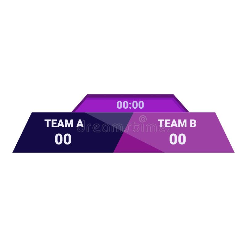 Sports Scoreboard Showing Team a Versus Team B Stock Vector ...