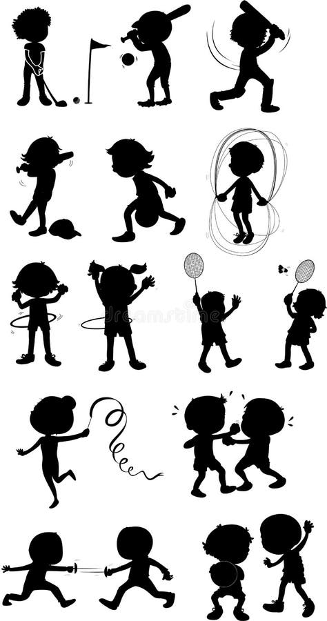 Sports shadows stock vector. Illustration of shadow, black - 10300154