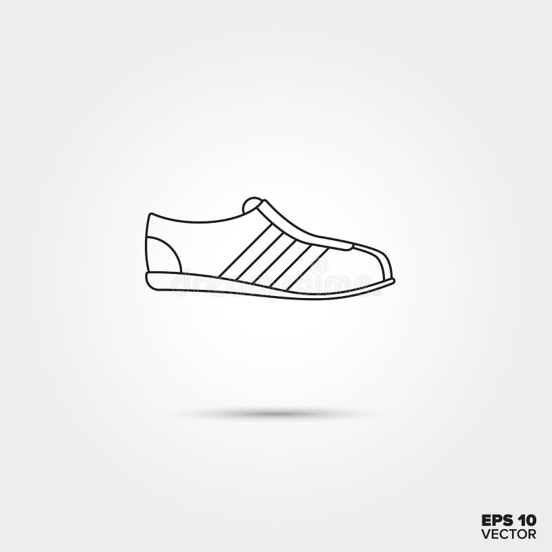 Shoe Line Drawing. Shoes Sneaker Outline Drawing Vector, Black Line ...