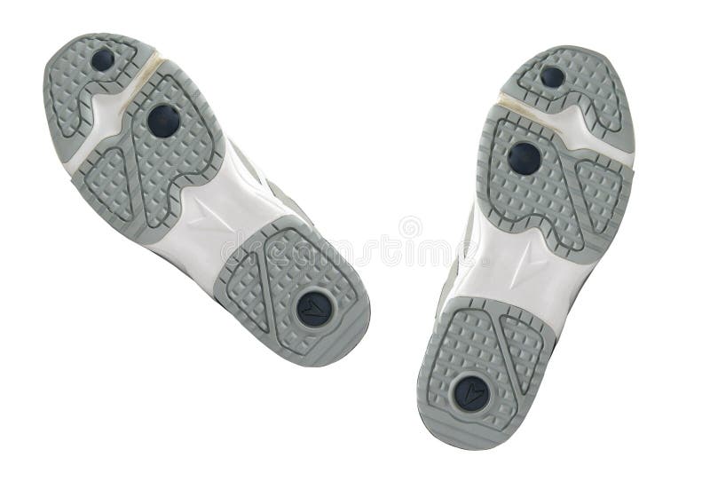Bottom View Of A Pair Of Athletic Sports Shoes Stock Image - Image of ...