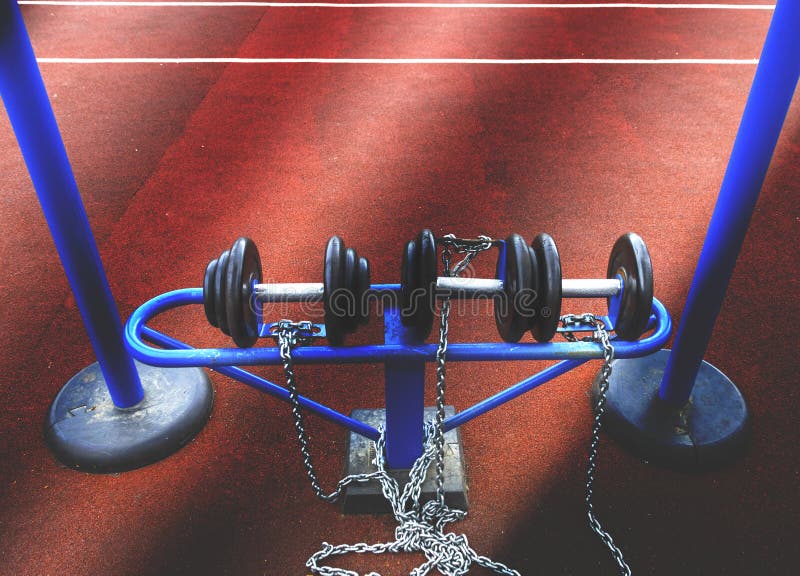 Sports Simulator for Strength Training Stock Image - Image of barbell ...