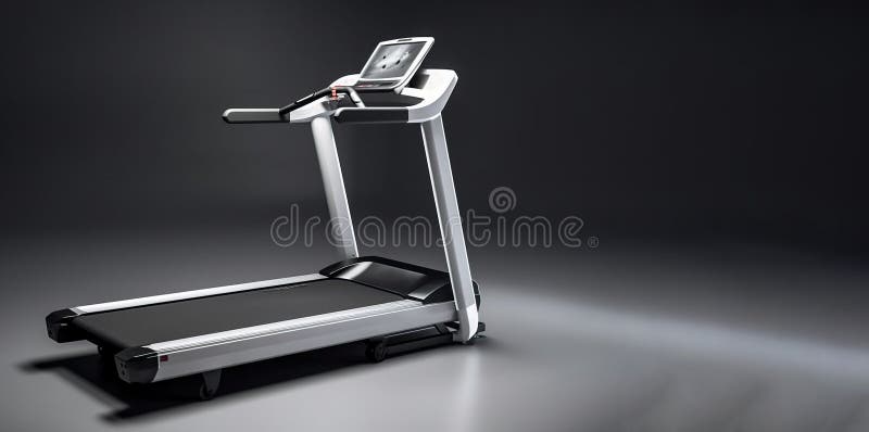 Sports Simulator Treadmill, Isolate, Dark Background. AI Generated ...