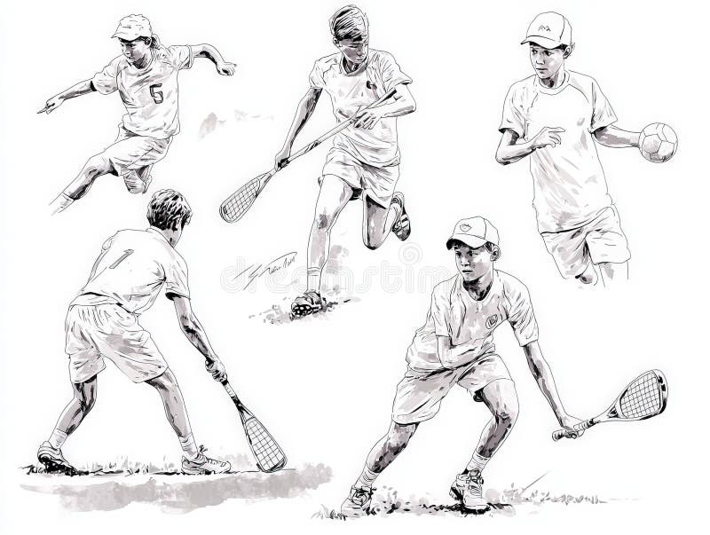 Sports Sketch: a Dynamic Illustration Capturing the Essence of Various ...