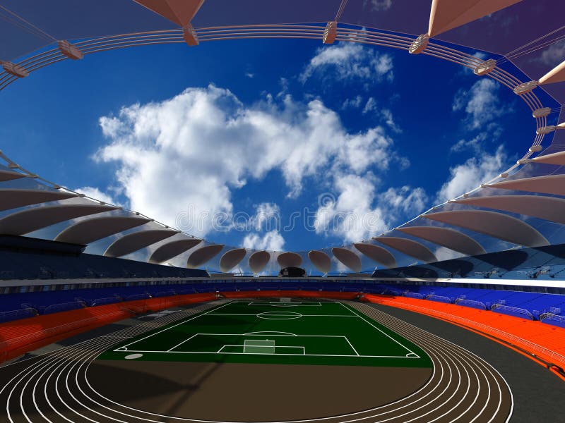 Sports Stadion stock abbildung. Illustration von unterhaltung - 14750657