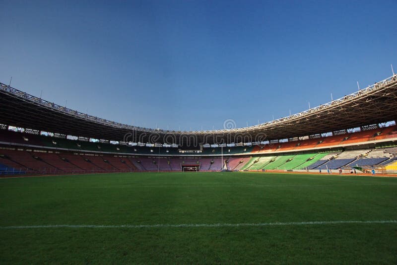 Sports stadium stock photo. Image of ball, socccer, senayan - 17331450