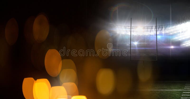 Sports Stadium Lights Transition Effect with Sparkles Stock Image ...