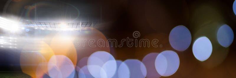 Sports Stadium Lights Transition Effect with Sparkles Stock Image ...