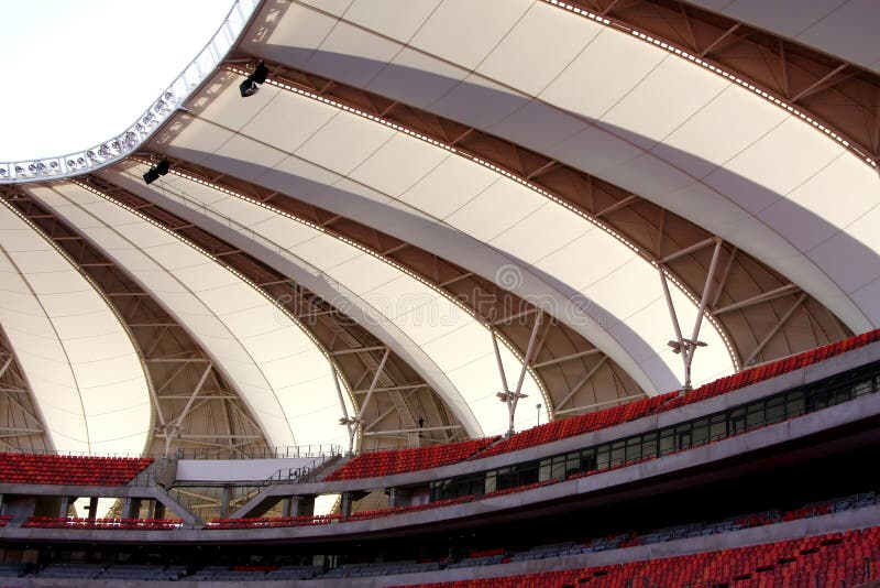 Sports Stadium Roof stock photo. Image of bench, arena - 13875428