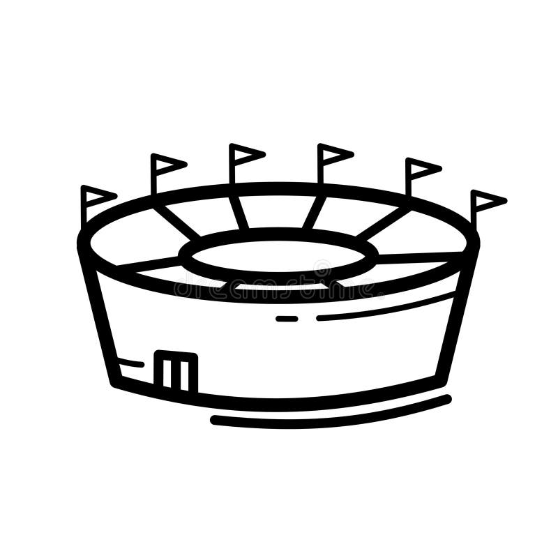 Sports Stadium - Vector Icon Stock Illustration - Illustration of ...