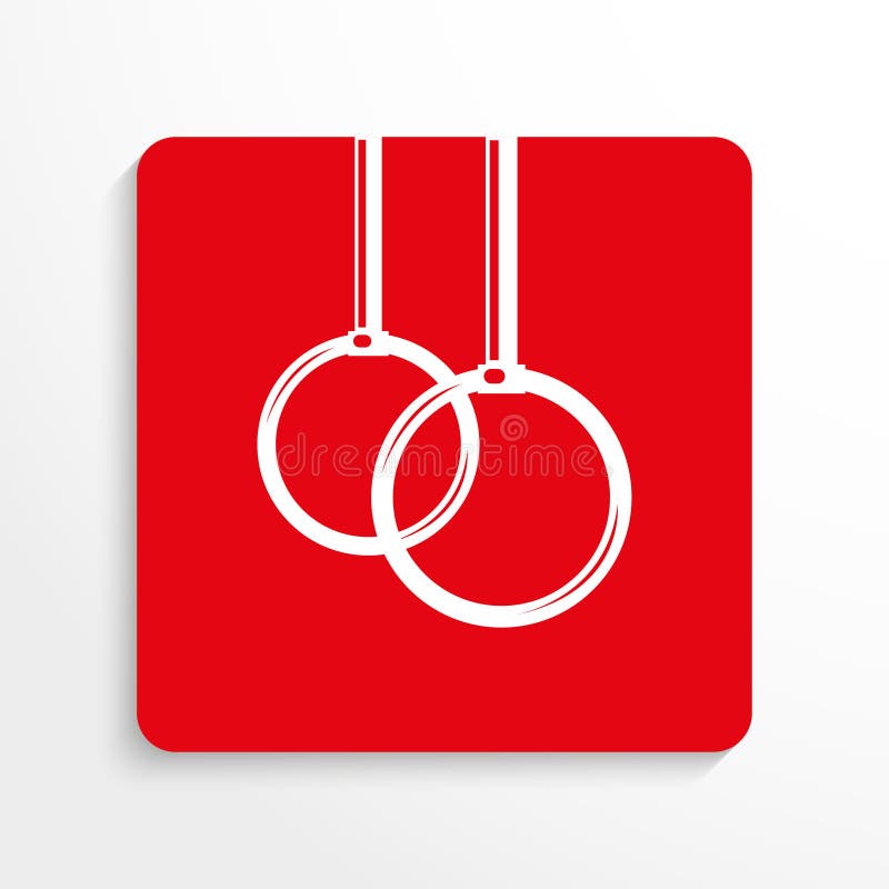 Sports Symbols. Fencing. Vector Icon. Red and White Image on a Light ...
