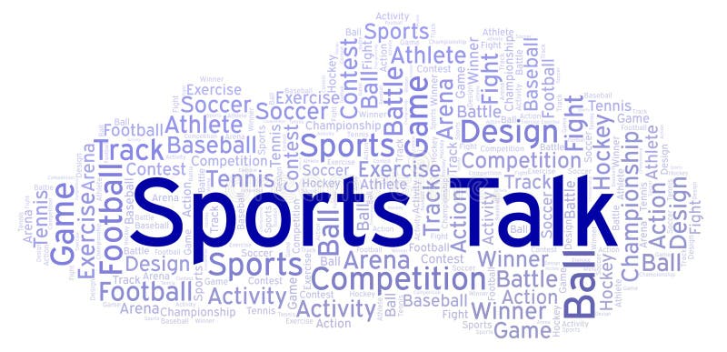 Sports Talk word cloud. stock illustration. Illustration of arena ...