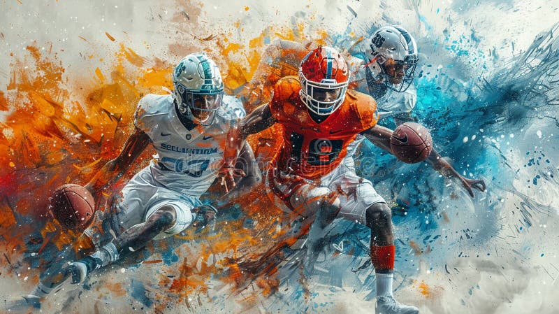 A Sports Team Collage with Action Shots and Team Logos Stock Image ...