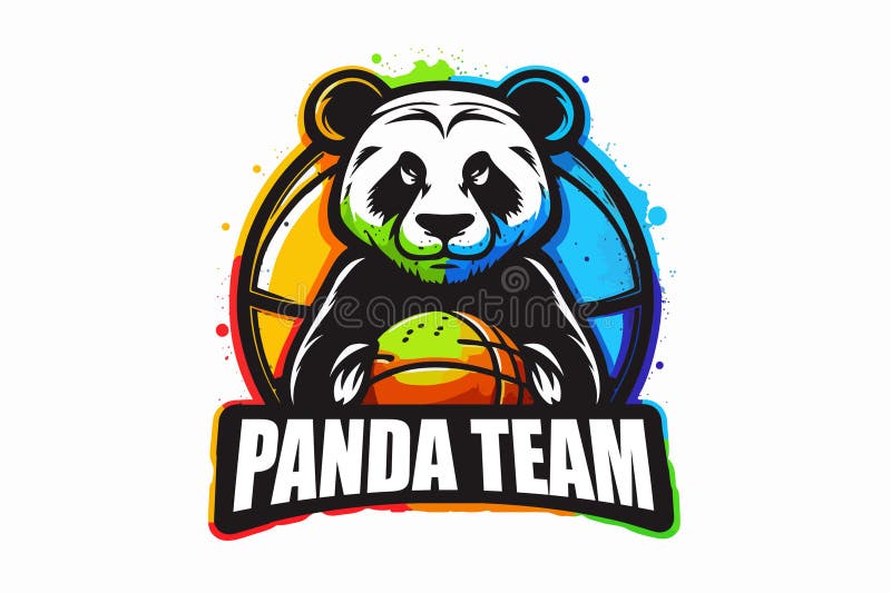 Sports Team Vector Logo, Panda Style Stock Vector - Illustration of ...