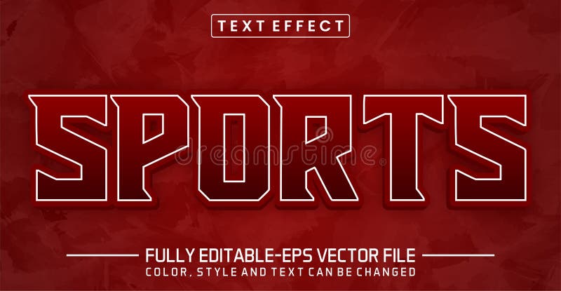 Sports Text Editable Style Effect Stock Illustration - Illustration of ...
