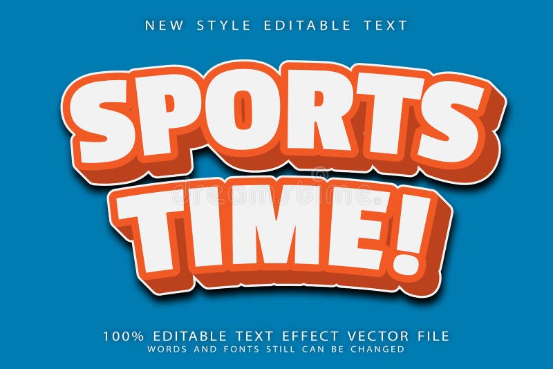 Editable Text Effect Sports Stock Illustrations – 234 Editable Text ...