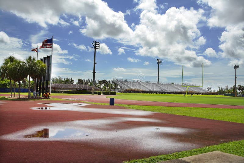 Sports Track after the Rain Stock Image - Image of damp, real: 3124719