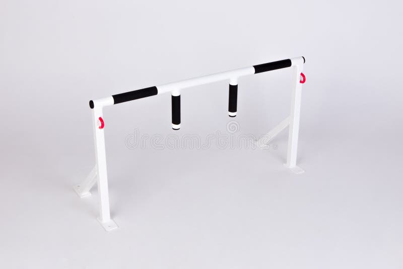Sports Wall Horizontal Bar Isolated on White Background. Stock Image ...