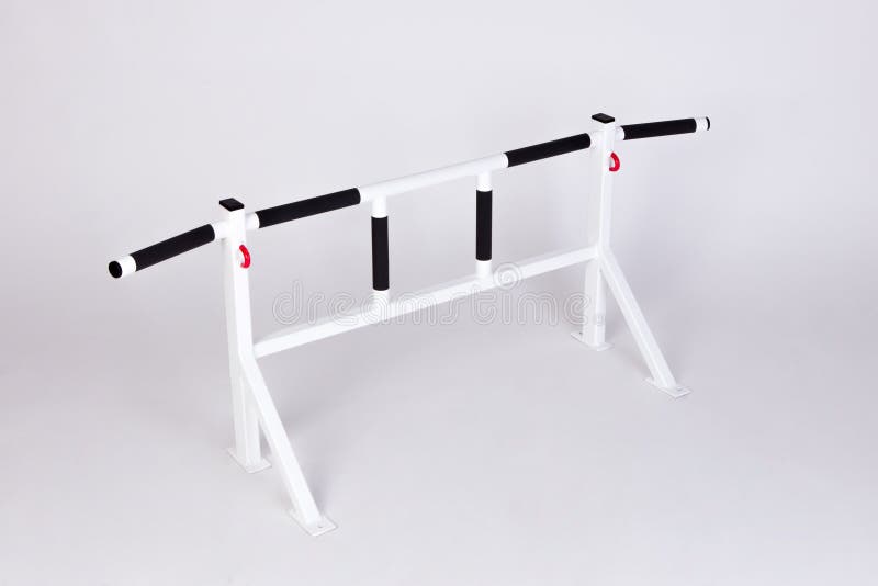 Sports Wall Horizontal Bar Isolated on White Background. Stock Image ...
